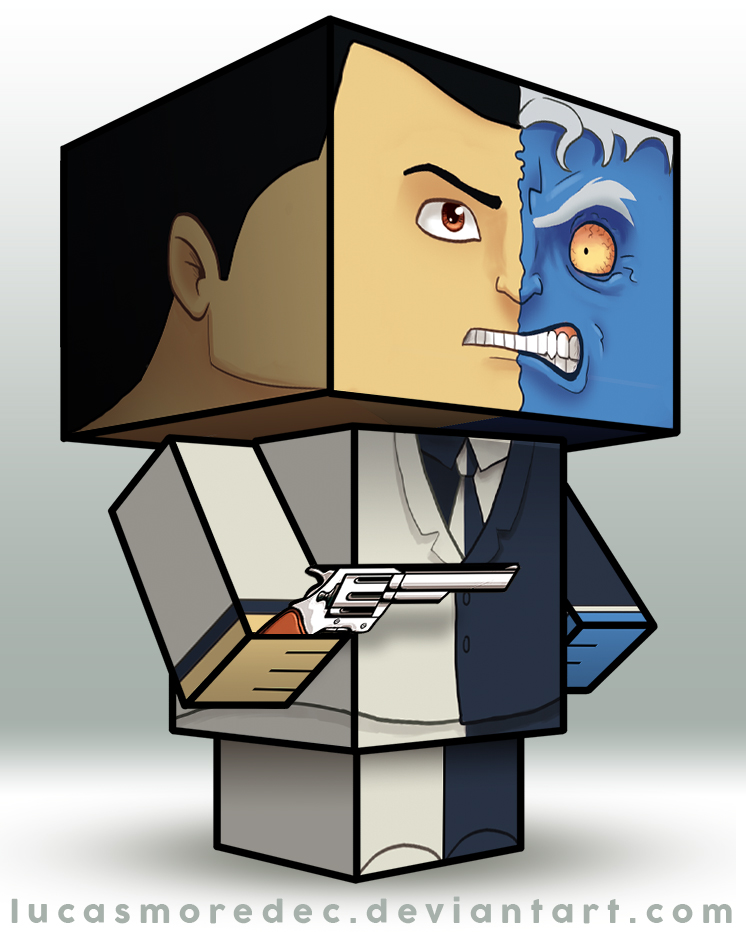 Two-face - Cubeecraft by Lucasmoredec on DeviantArt