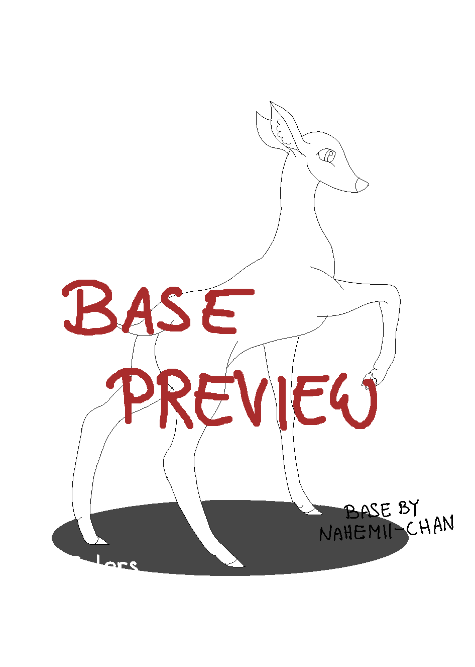 Paint friendly Deer Base [P2U] by Nahemii-chan on DeviantArt