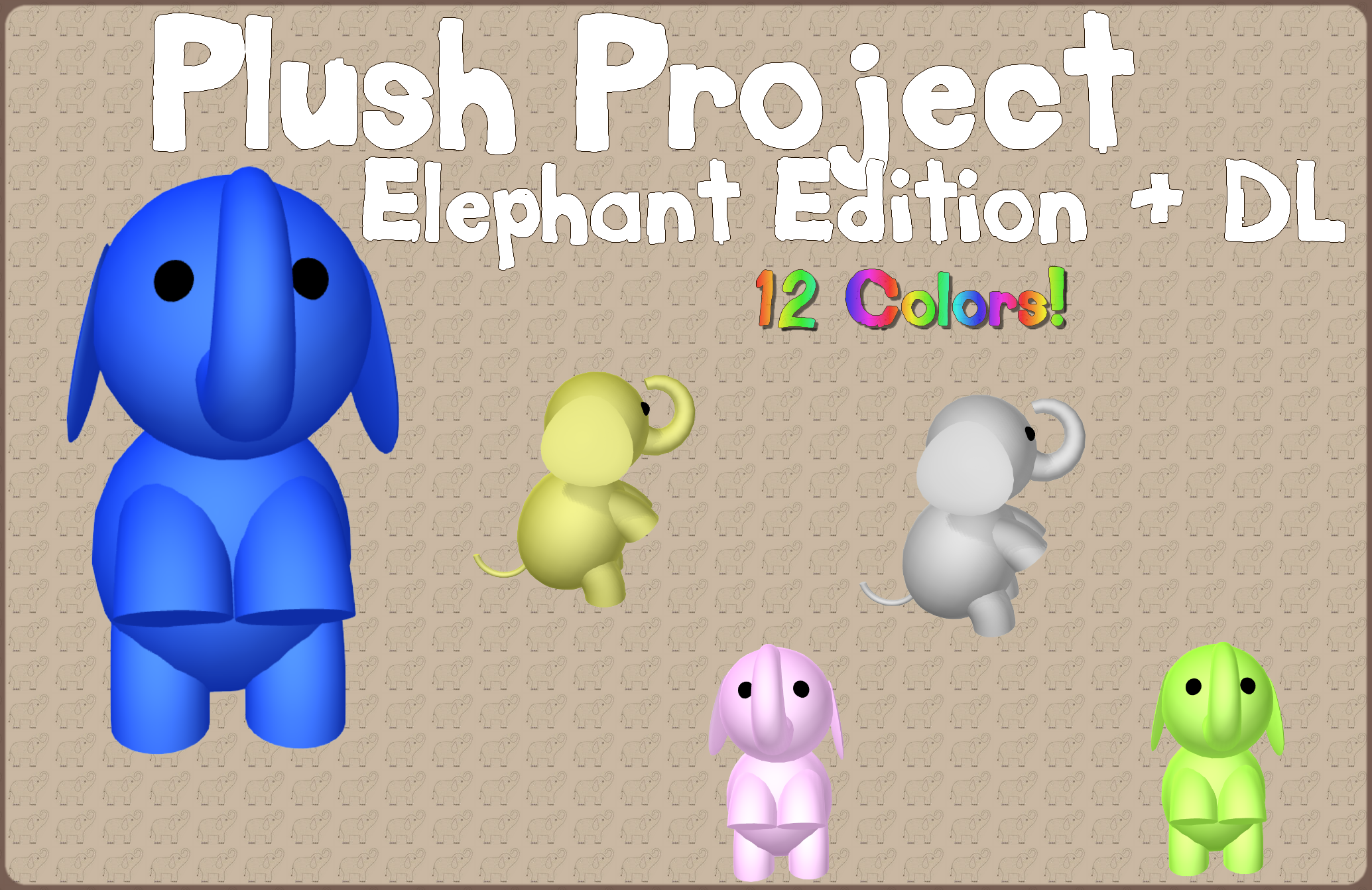 MMD - Plush Project - ELEPHANT + DL by RoseBeri on DeviantArt