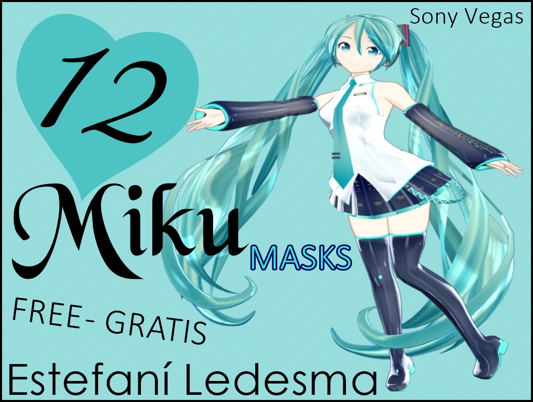 12 Miku Masks - FREE GRATIS - Sony Vegas by Estefani-Ledesma13 on ...