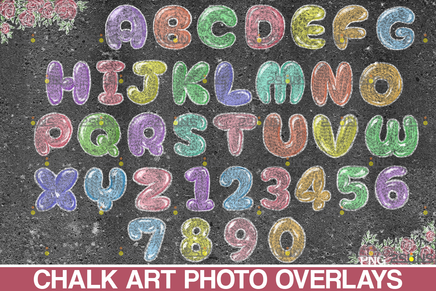 Colored Chalk Clipart