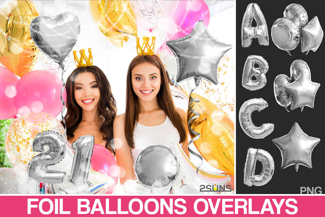 Foil balloon overlay SILVER Photoshop overlay by 2SUNS1 on DeviantArt