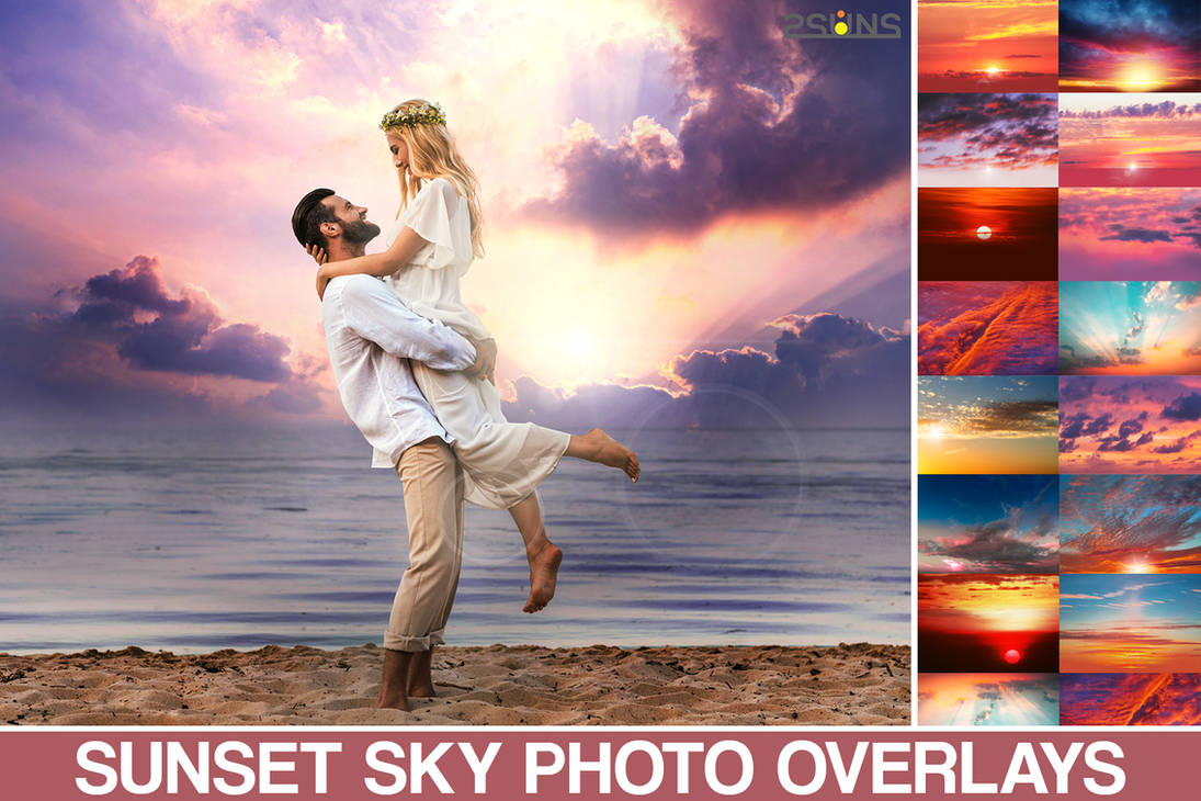 Sunset sky overlay Photoshop Blue sky Rainbow by 2SUNS1 on DeviantArt