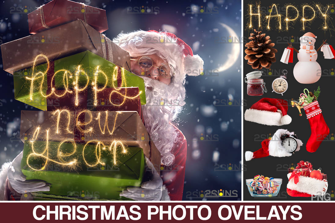 Christmas overlays Santa Sparkler Photoshop by 2SUNS1 on DeviantArt