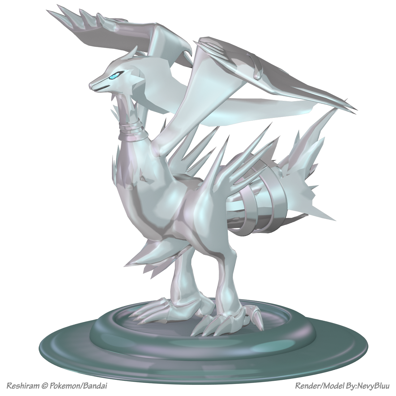 Reshiram 3D Model 360 by NBQuaternion on DeviantArt