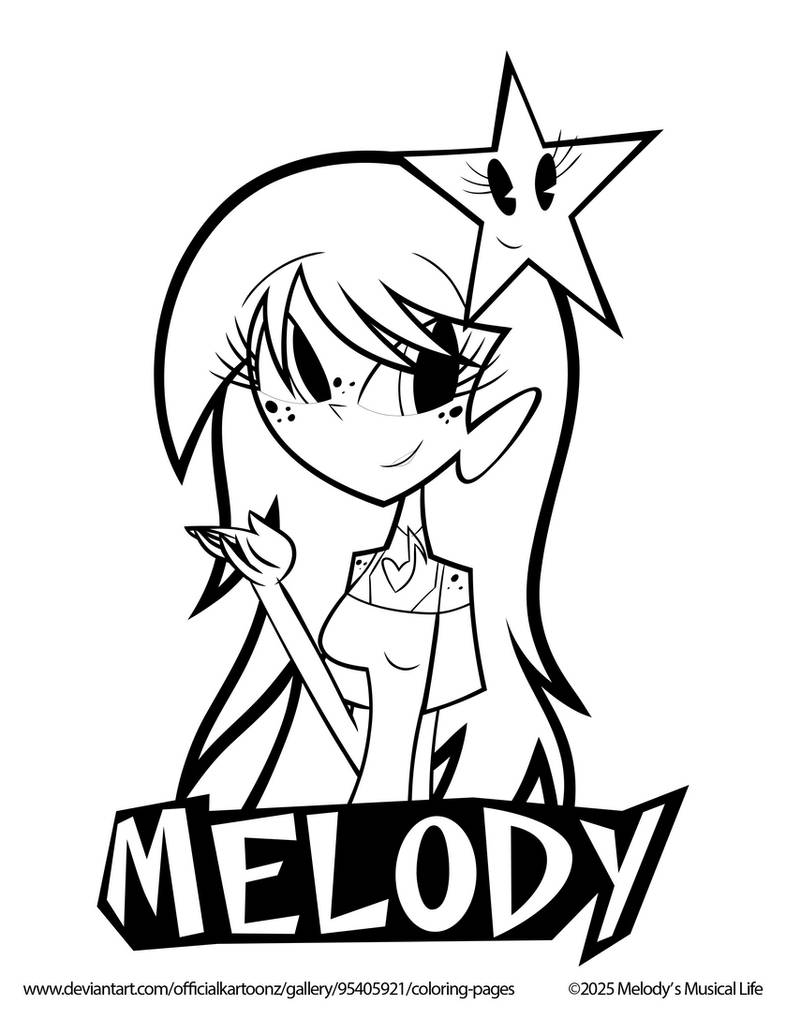 Melody's Musical Life Coloring Page 1 by KameronKartoonz2000 on DeviantArt