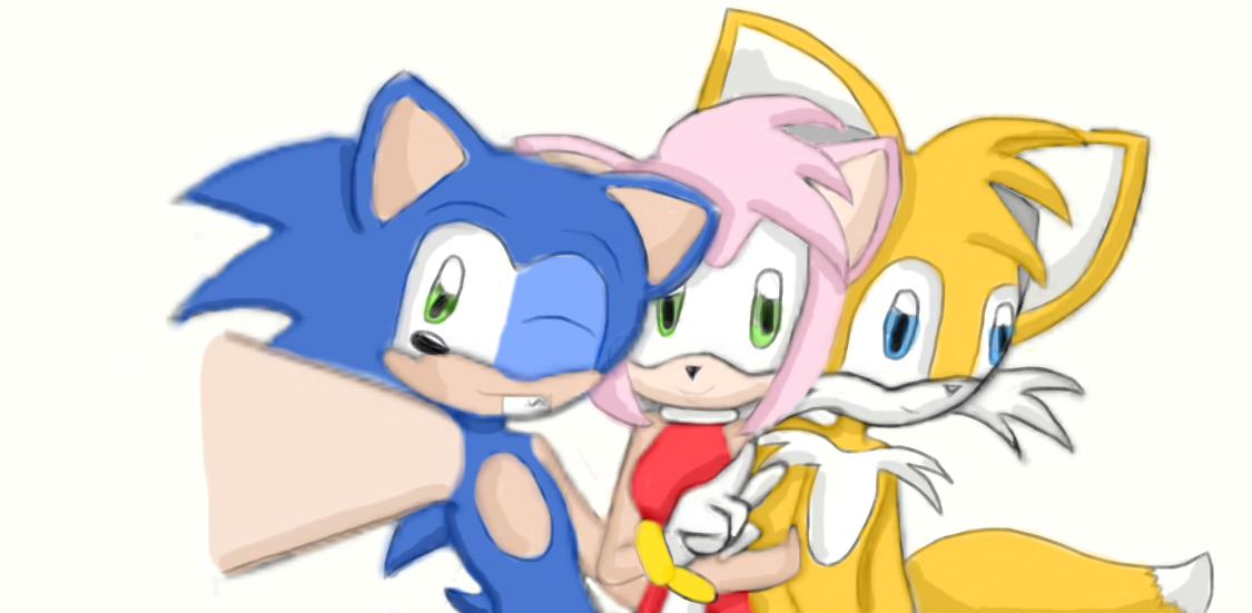 sonic and tails and amy by tails37 on DeviantArt