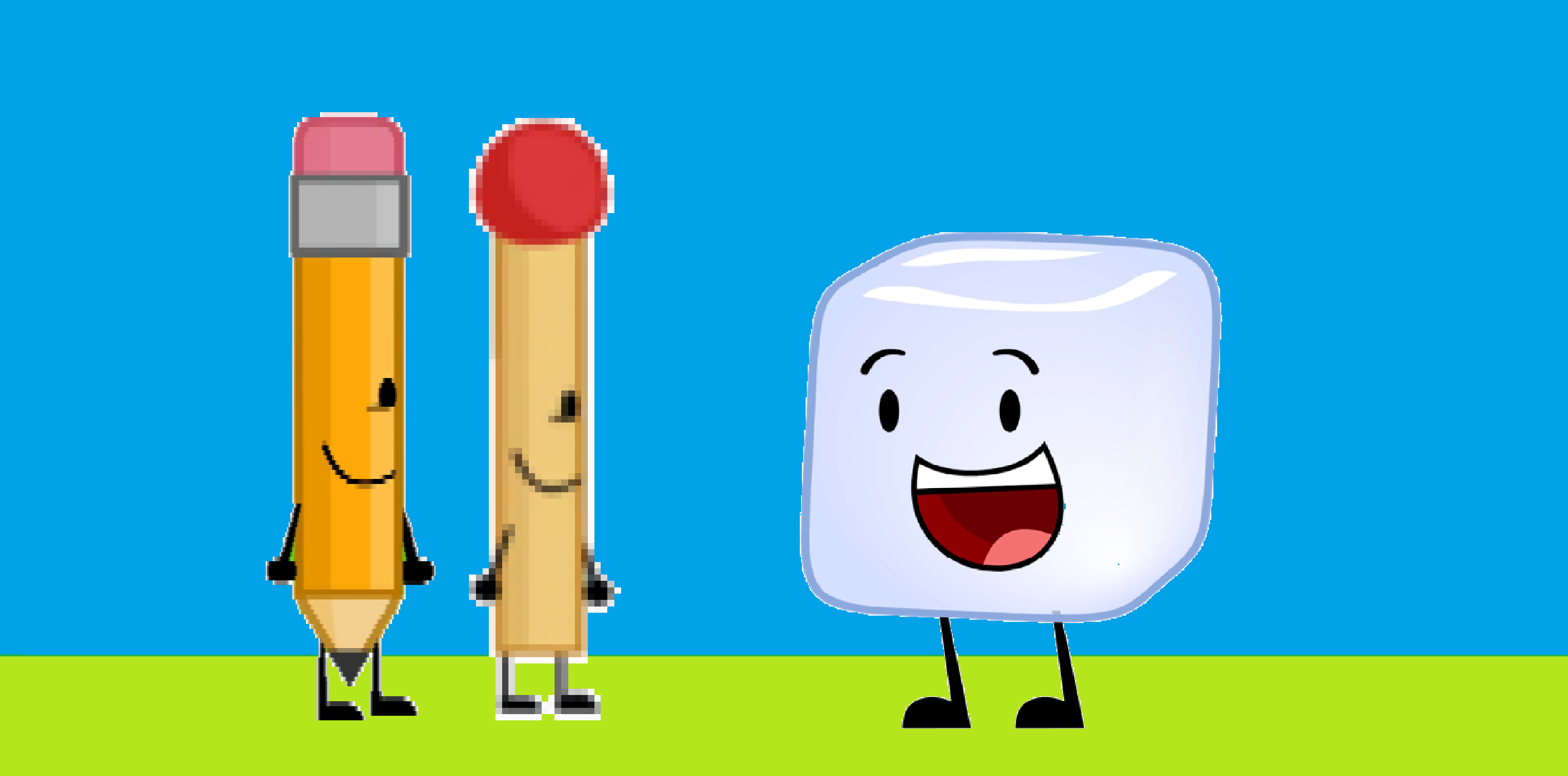 MMD BFDI Pencil Match And Ice Cube Model DL by zemelo2003 on DeviantArt