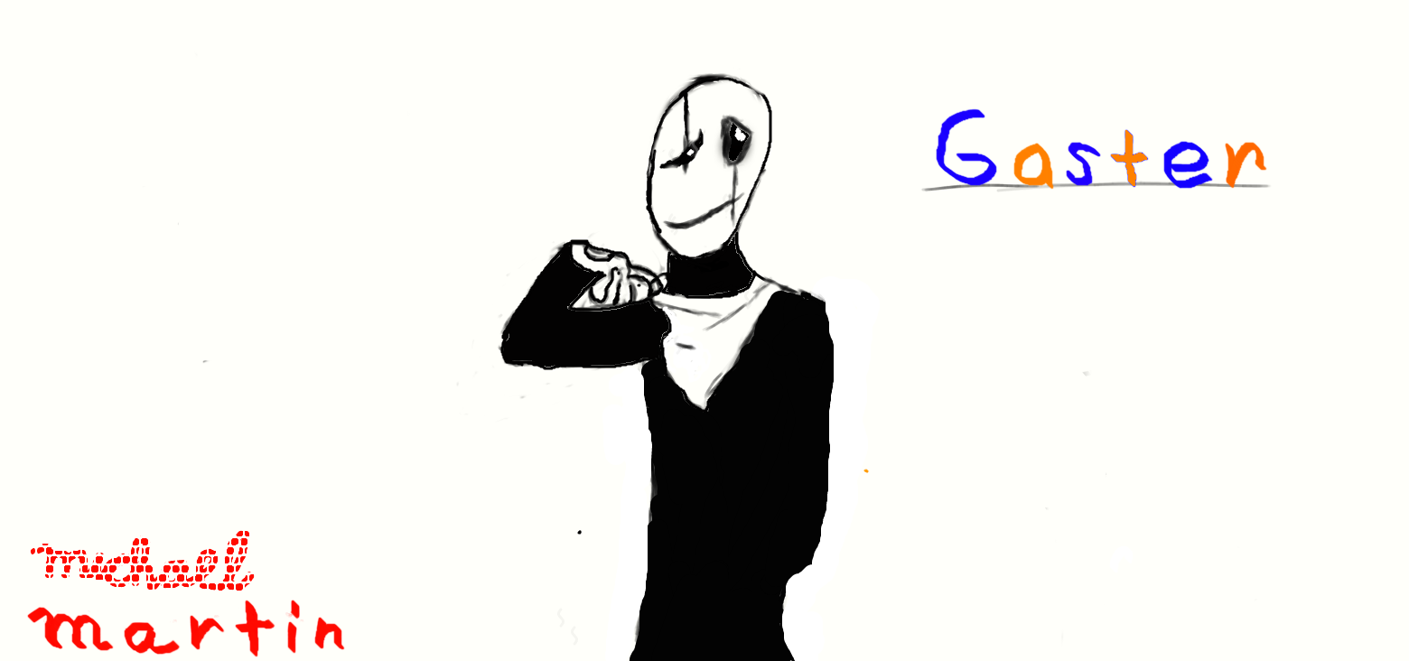 Free Hand Drawing Gaster by SanstheBlueHearted on DeviantArt