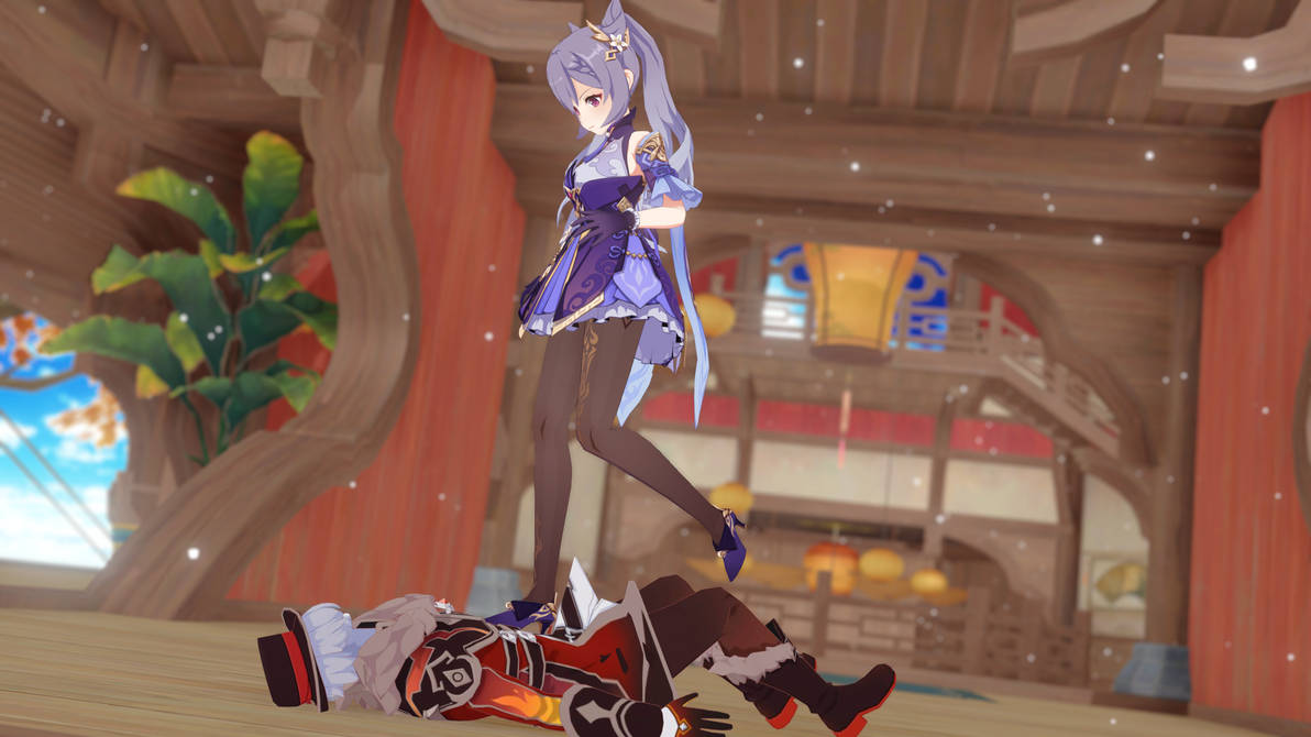 MMD Keqing drops and kicks a Fatui [Motion DL] by Hotaru7MMD on DeviantArt