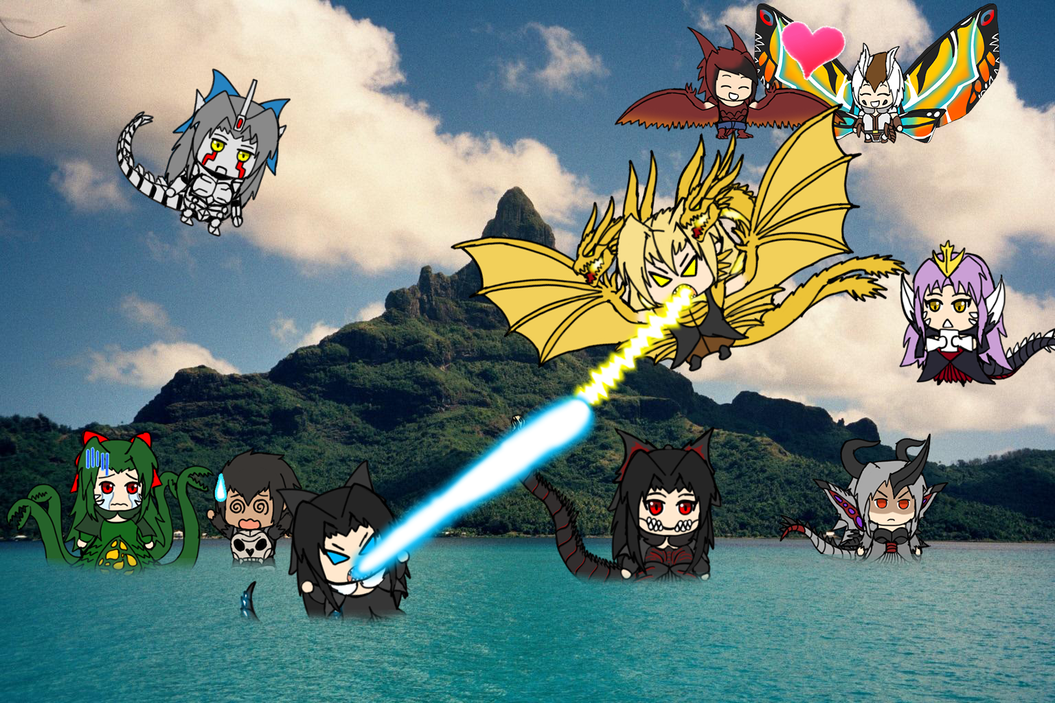 Kaiju Girls Chibis Pack 1 by BrunoZillinHero on DeviantArt