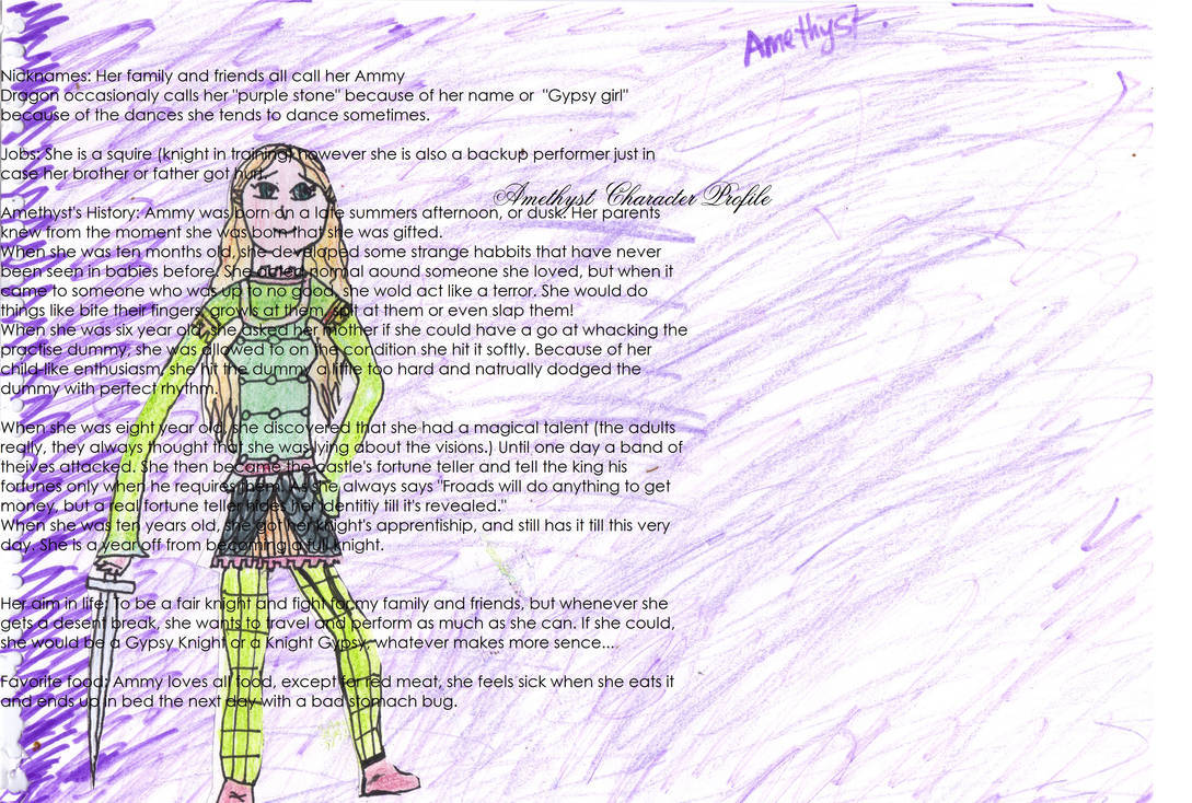 Amethyst: Character profile by JadeypooGypsywoman96 on DeviantArt