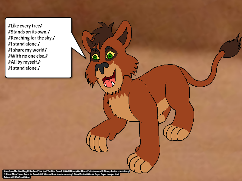 Kovu Sings 'I Stand Alone' by KBAFourthtime on DeviantArt