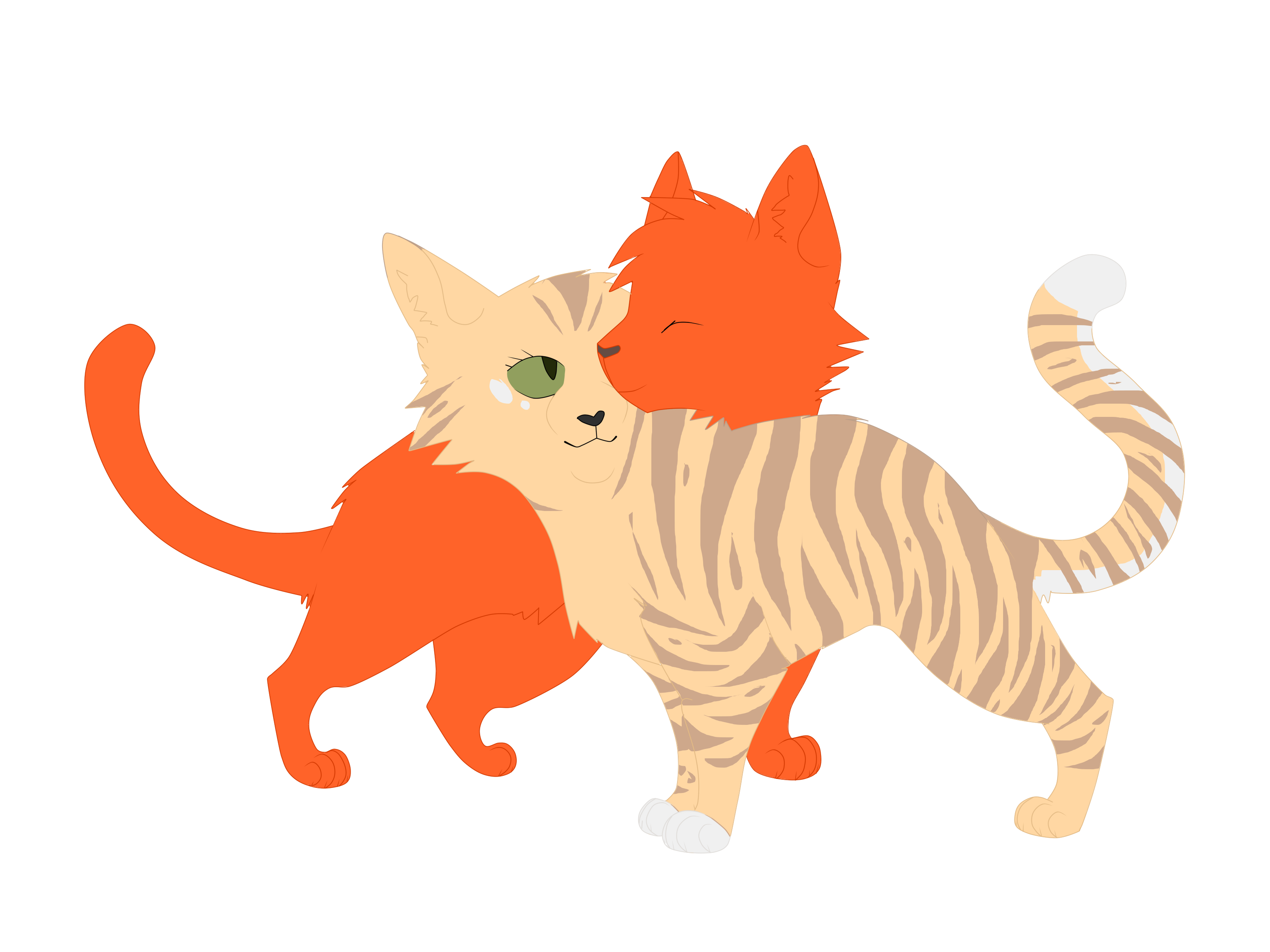 [Warriors] Firestar And Sandstorm by xXThatEpicDrawerXx on DeviantArt