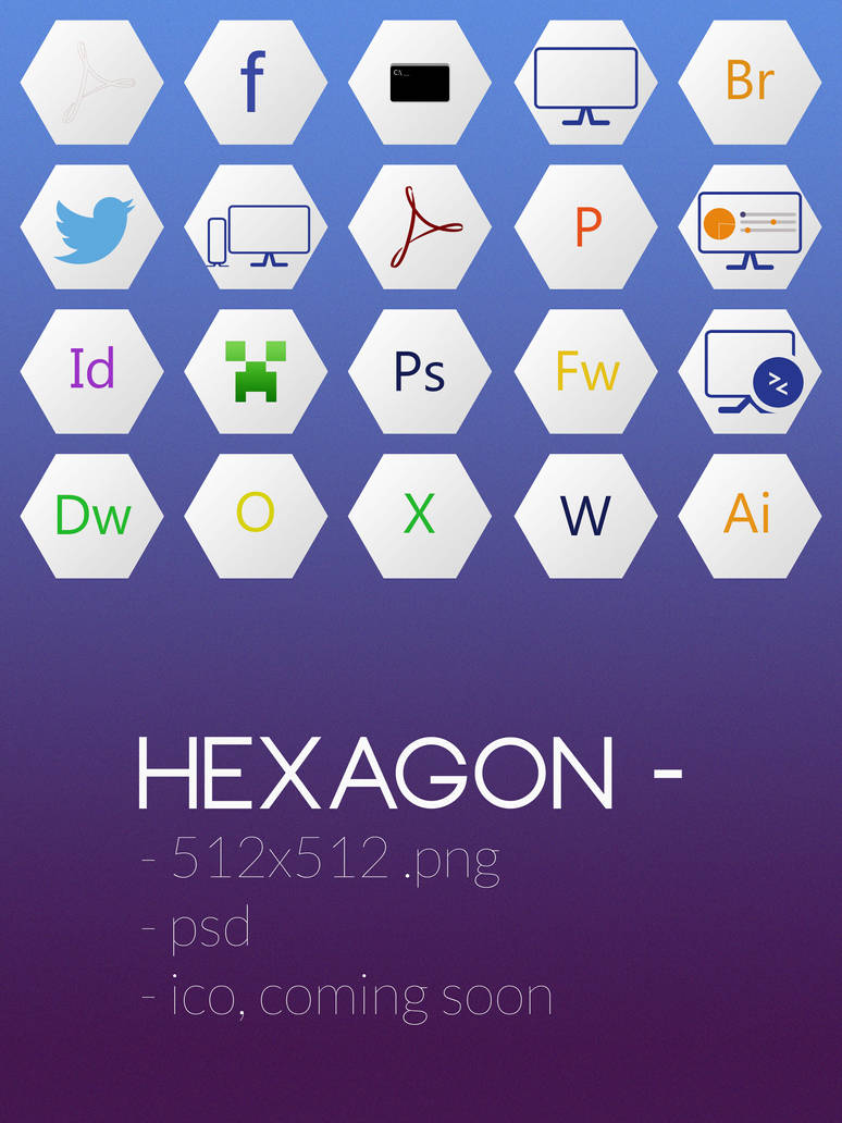 Hexagon Icon Pack by phantomghost1525 on DeviantArt