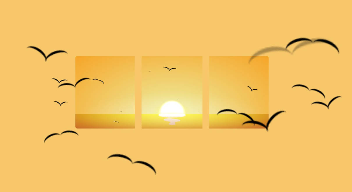 Sunset Birds by rocksdanister on DeviantArt