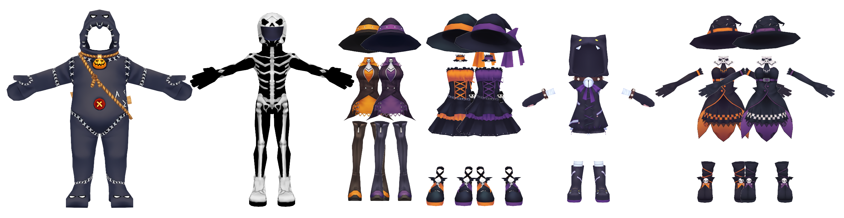 Rest of the Pangya Halloween Outfits (Unrigged) DL by Reseliee on ...