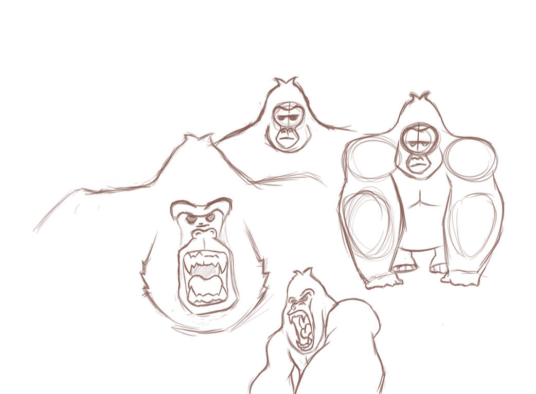 gorilla concept art by ChronicCelic on DeviantArt