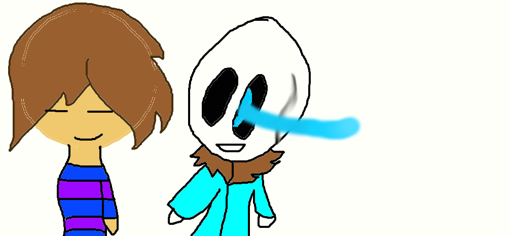 frisck and sans by Yuihara-Himikoshi on DeviantArt