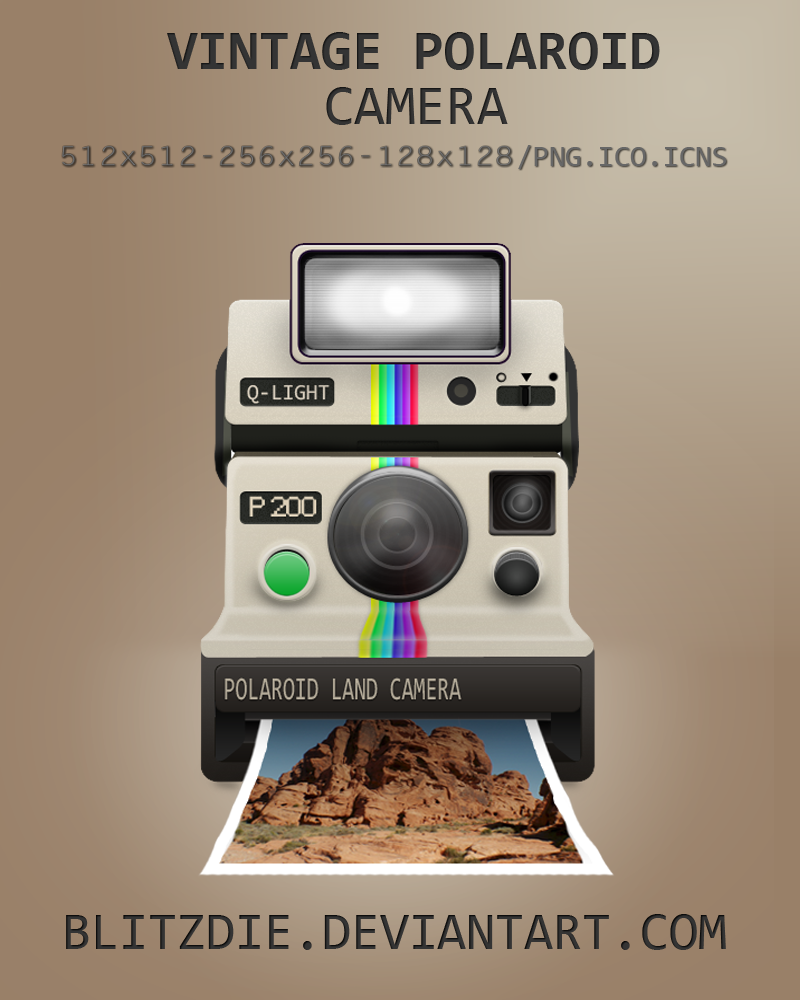 Vintage Polaroid Camera by BlitzDie on DeviantArt