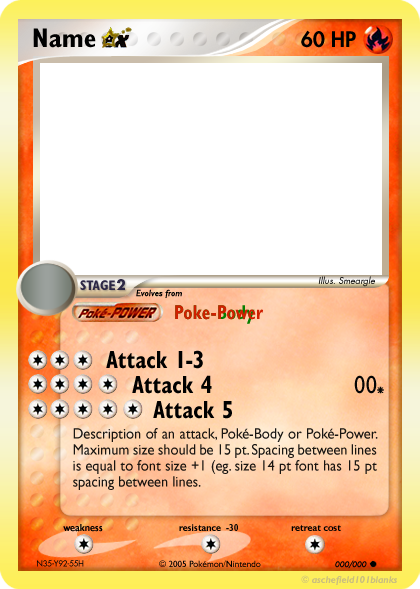 EX-Series Font Guide by PKMNCardMaker264 on DeviantArt