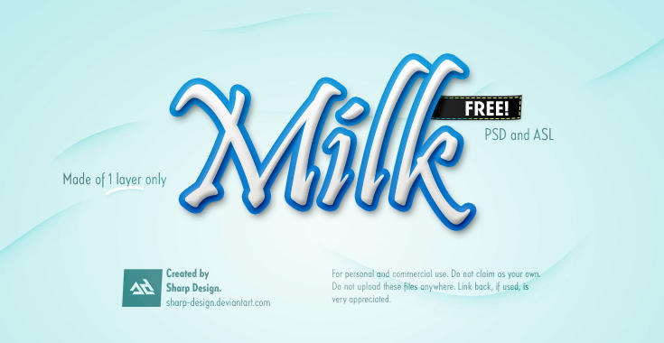 Free Milk Photoshop Layer Style by sharp-design on DeviantArt