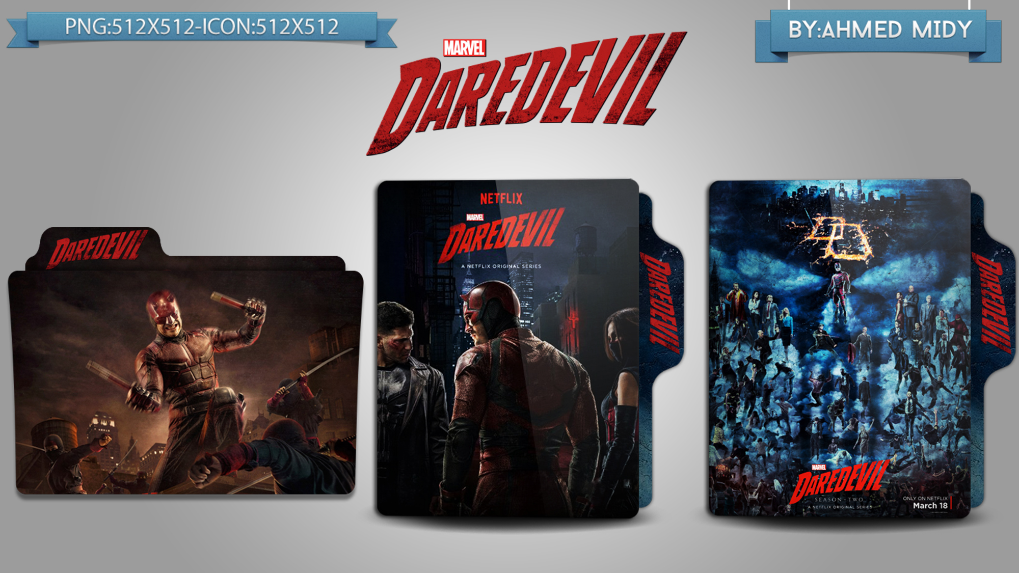 Daredevil S02 Folder Icon (V1) by Ahmed-Midy on DeviantArt