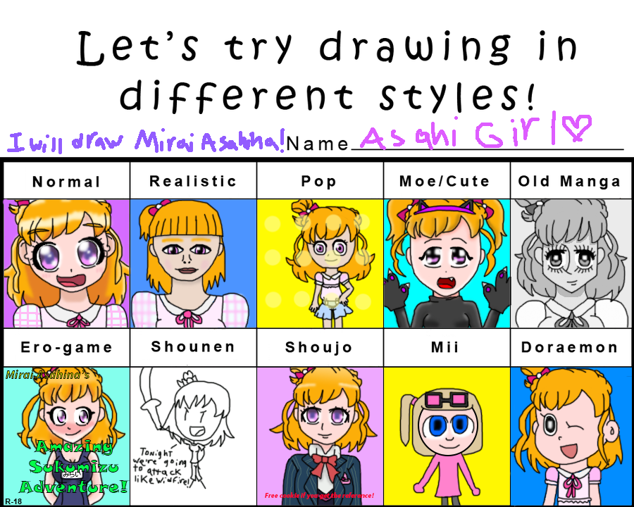Pixiv Style Meme - Mirai Asahina by AsahiGirl on DeviantArt