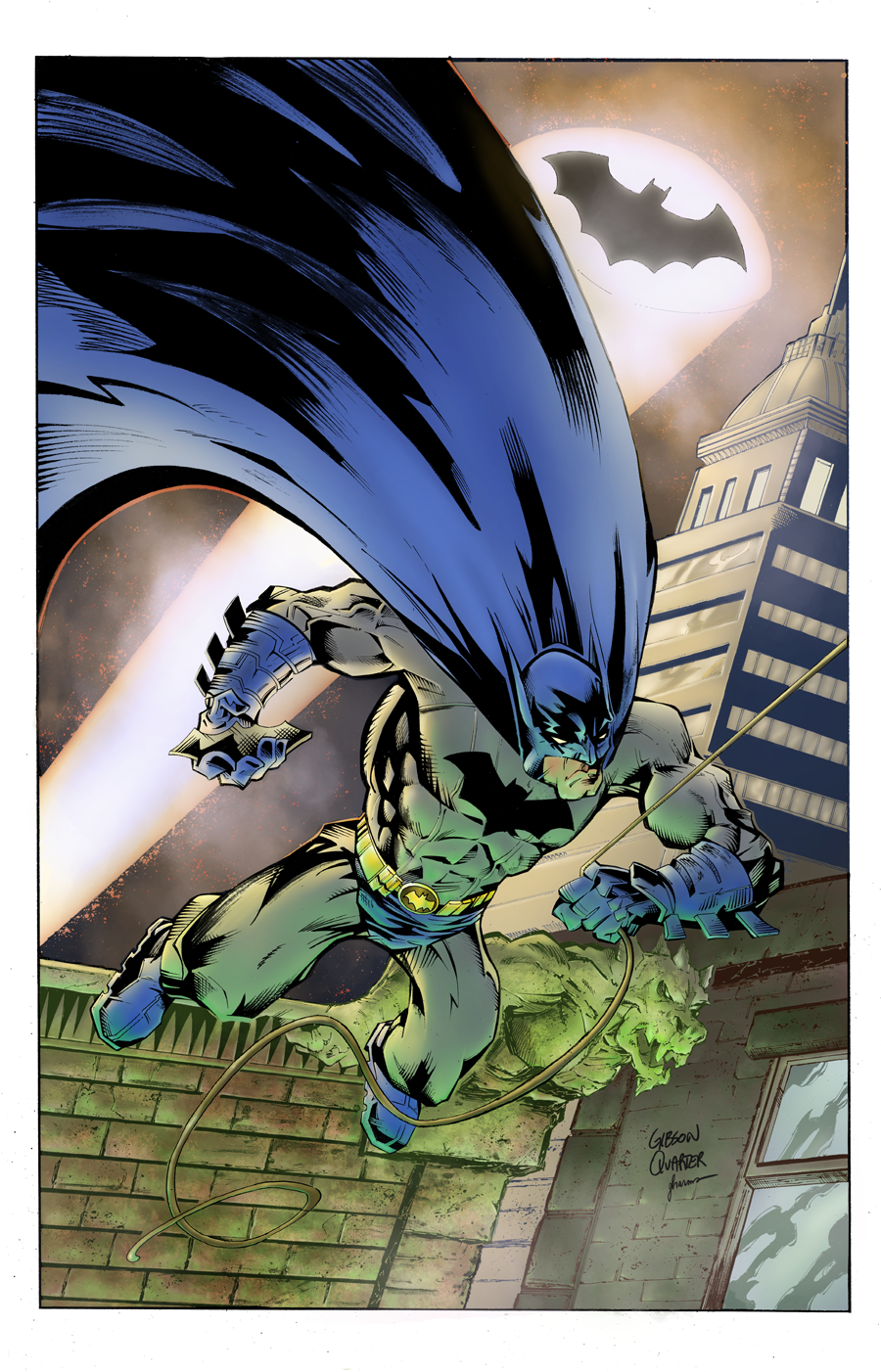 Batman and the bat-signal by GibsonQuarter27 on DeviantArt