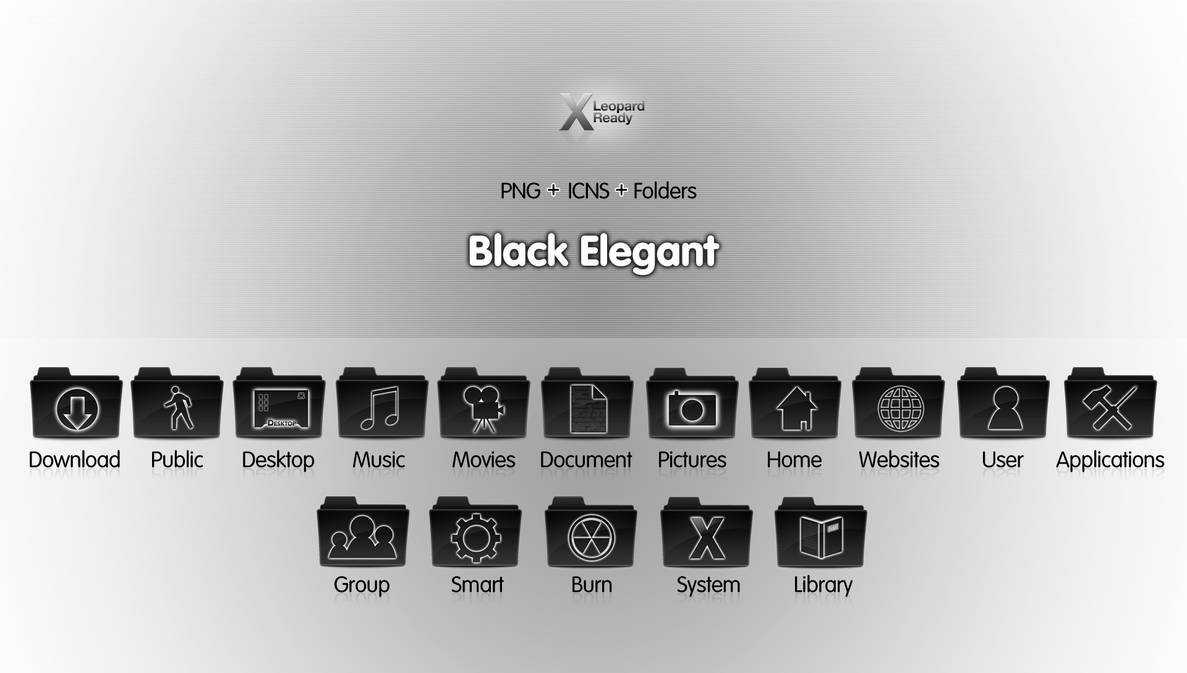 Black Elegant - Icon Set by wurstgott on DeviantArt
