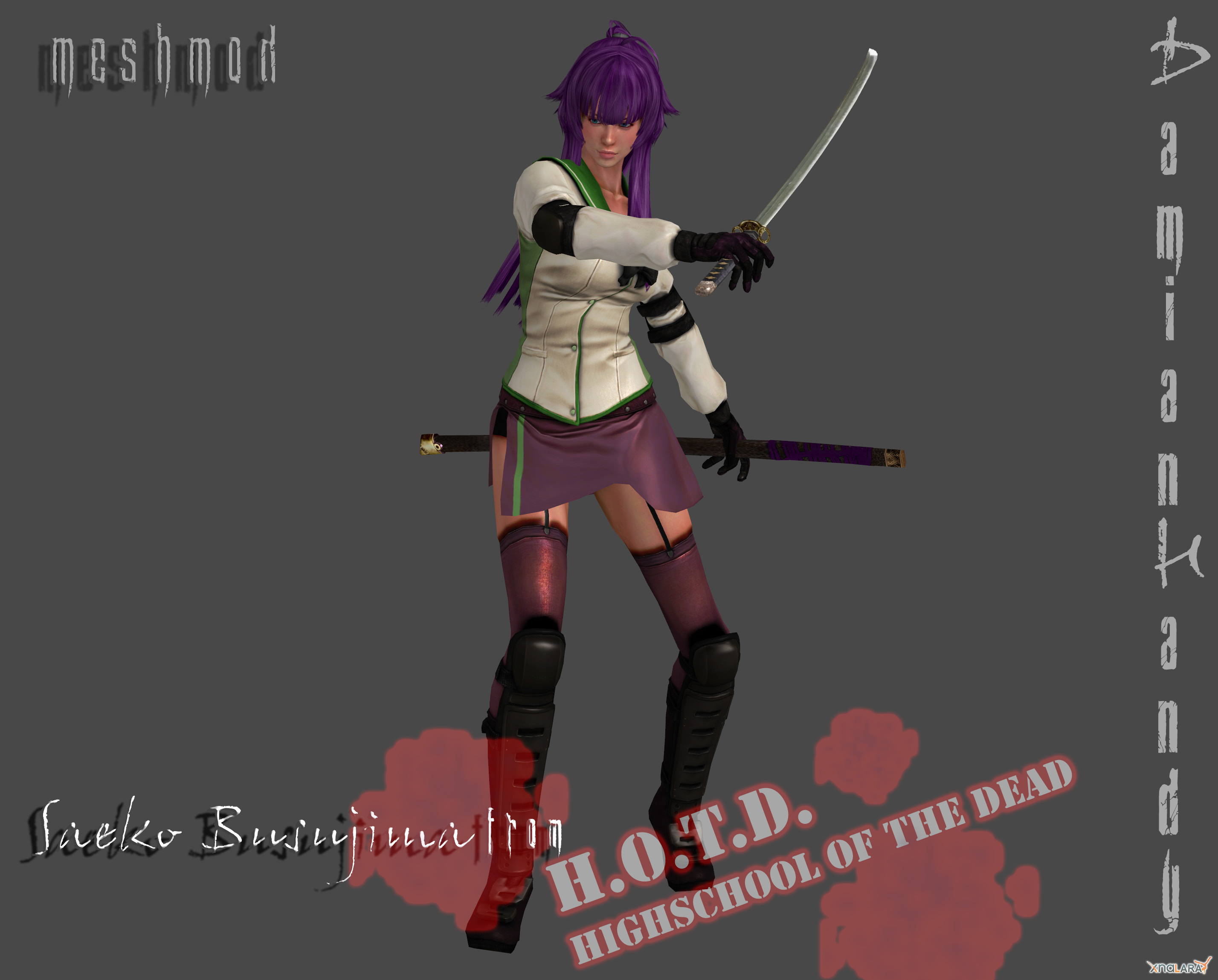 Saeko Busujima Mod by DamianHandy on DeviantArt