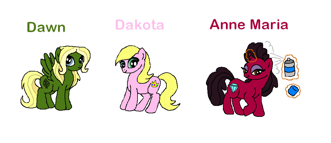 TDROTI Girls as Ponies: Dawn, Dakota, Anne Maria by BlueLioness123 on ...