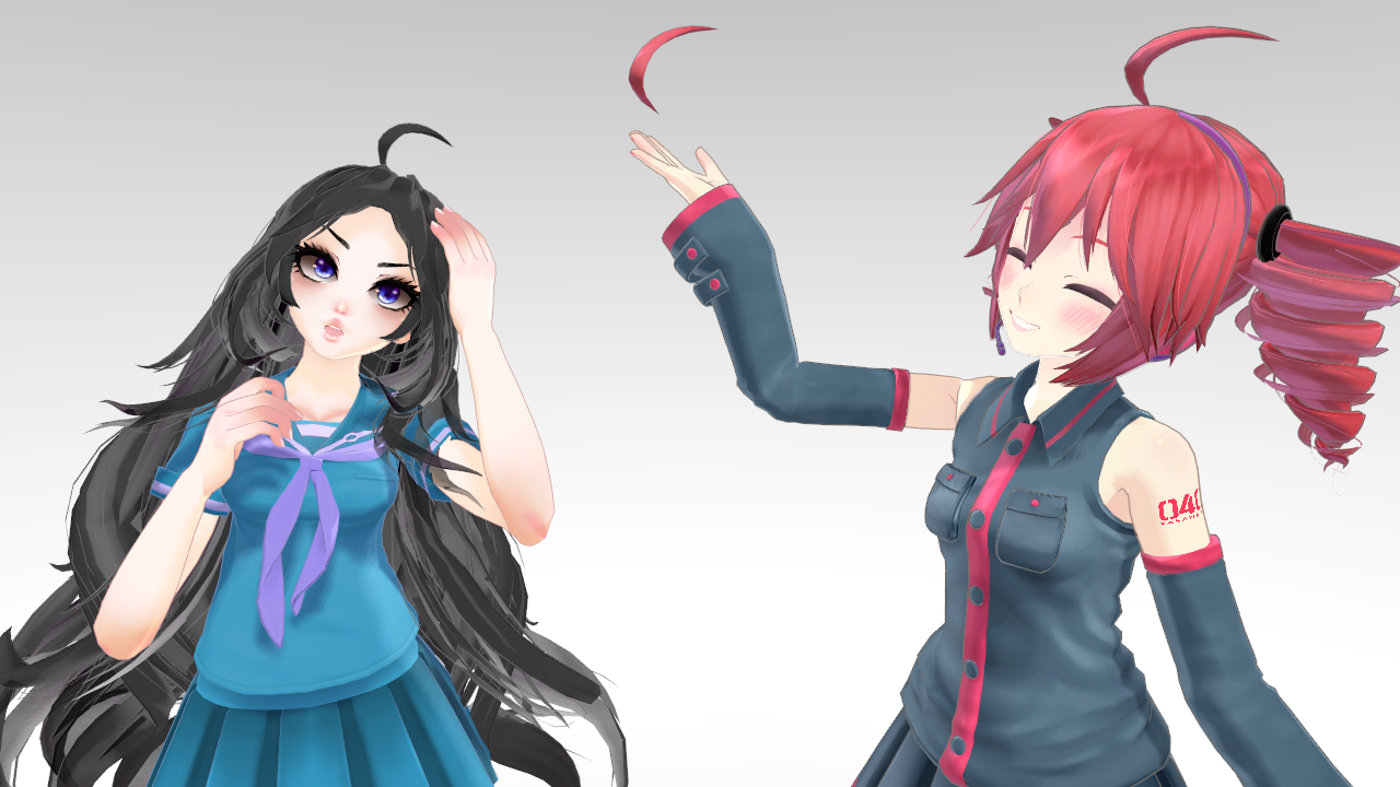 Hair - Ahoges on MMD-Mall - DeviantArt