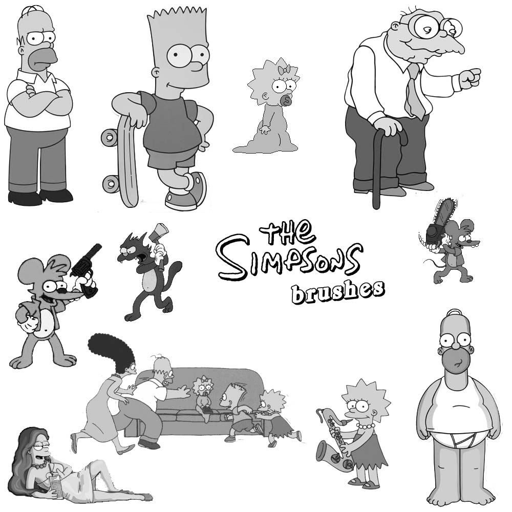 The Simpsons Brushes by Universal-Prototype on DeviantArt