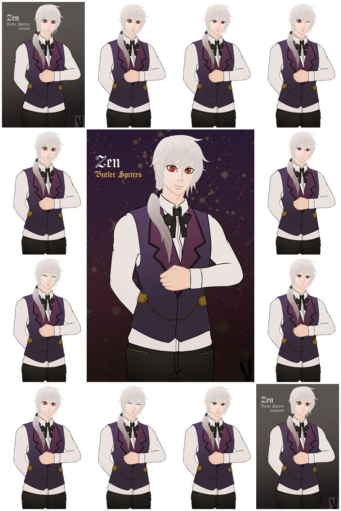 Zen Mystic Messenger - Butler Sprites by BunnyVoid on DeviantArt