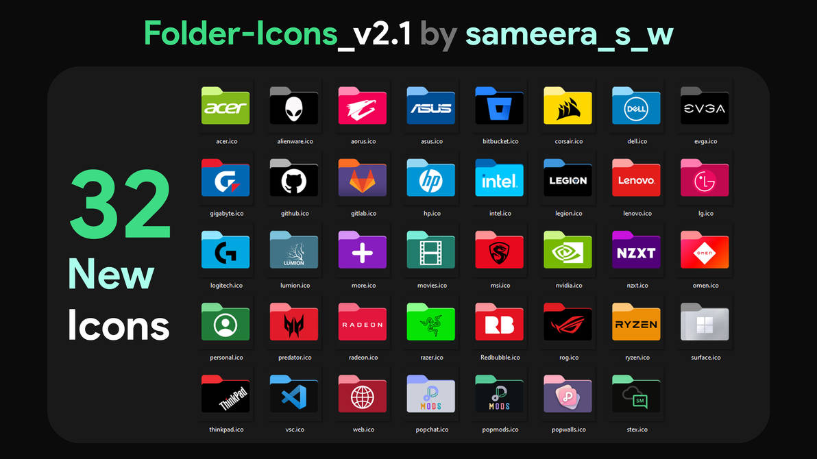 Folder Icons v2.0 Pack by 54M33R4 on DeviantArt