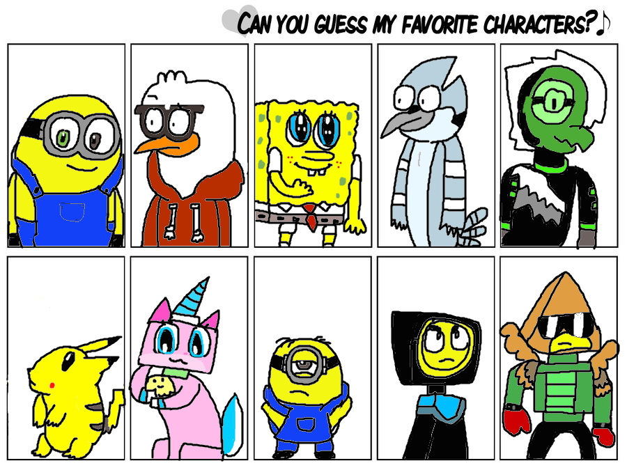Can you guess my favorite cartoon characters? by Jeremenchi on DeviantArt