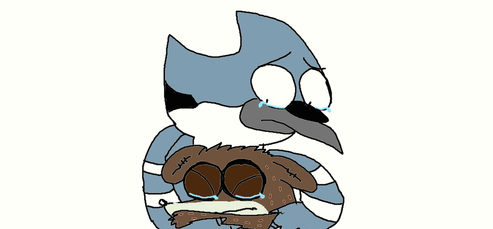 Mordecai hugging Rigby by Jeremenchi on DeviantArt
