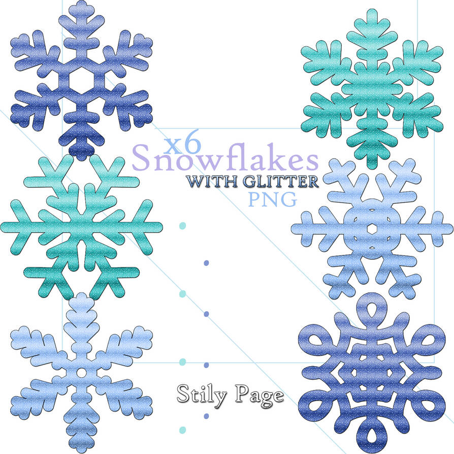 Pack snowflakes with glitter by StilyGraphicOFF on DeviantArt