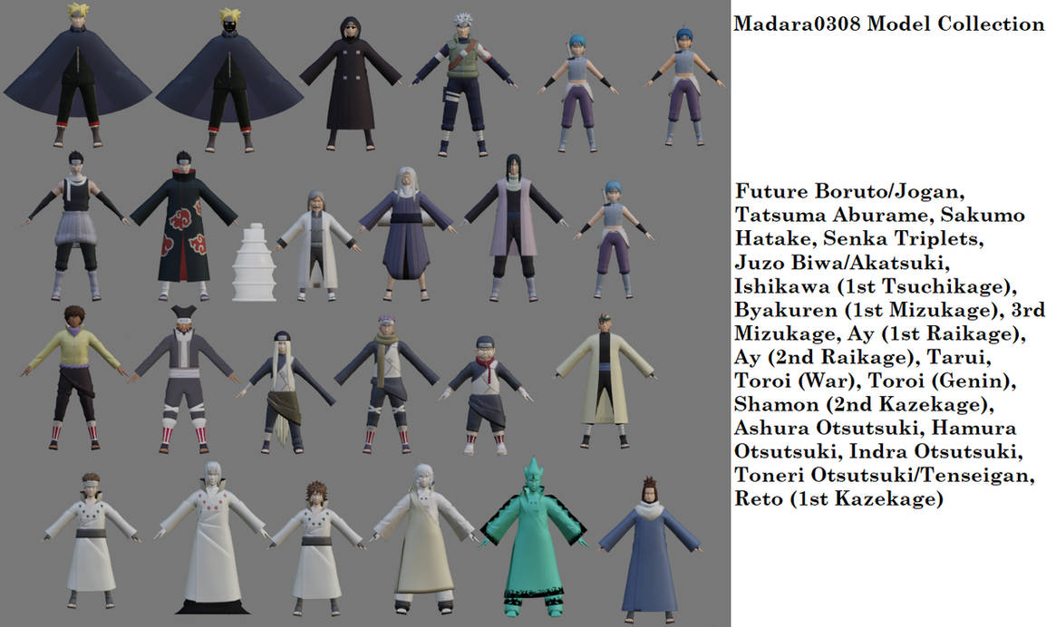 Madara0308 models by ChakraWarrior2012 on DeviantArt
