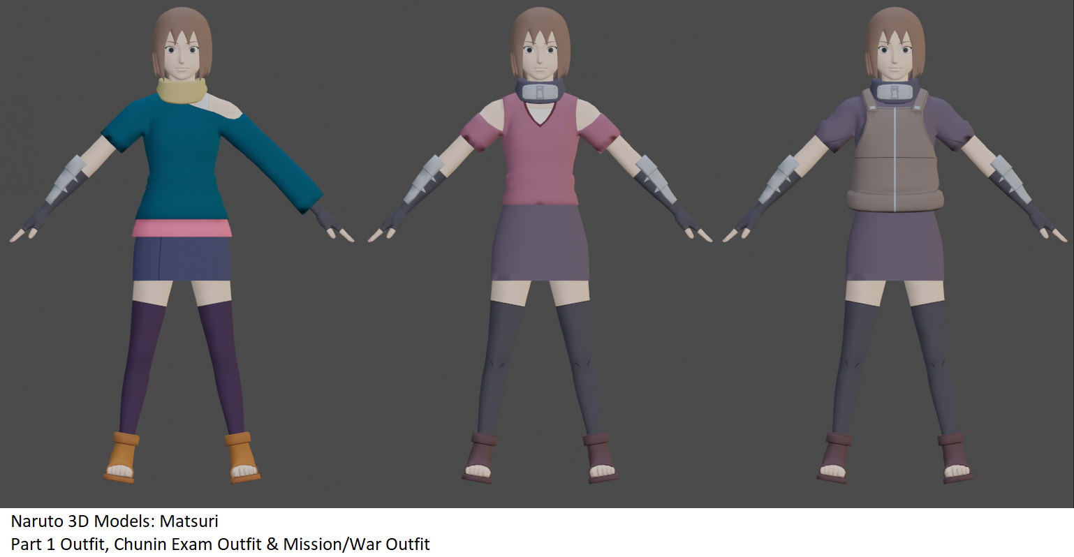 Naruto 3D Model: Matsuri by ChakraWarrior2012 on DeviantArt