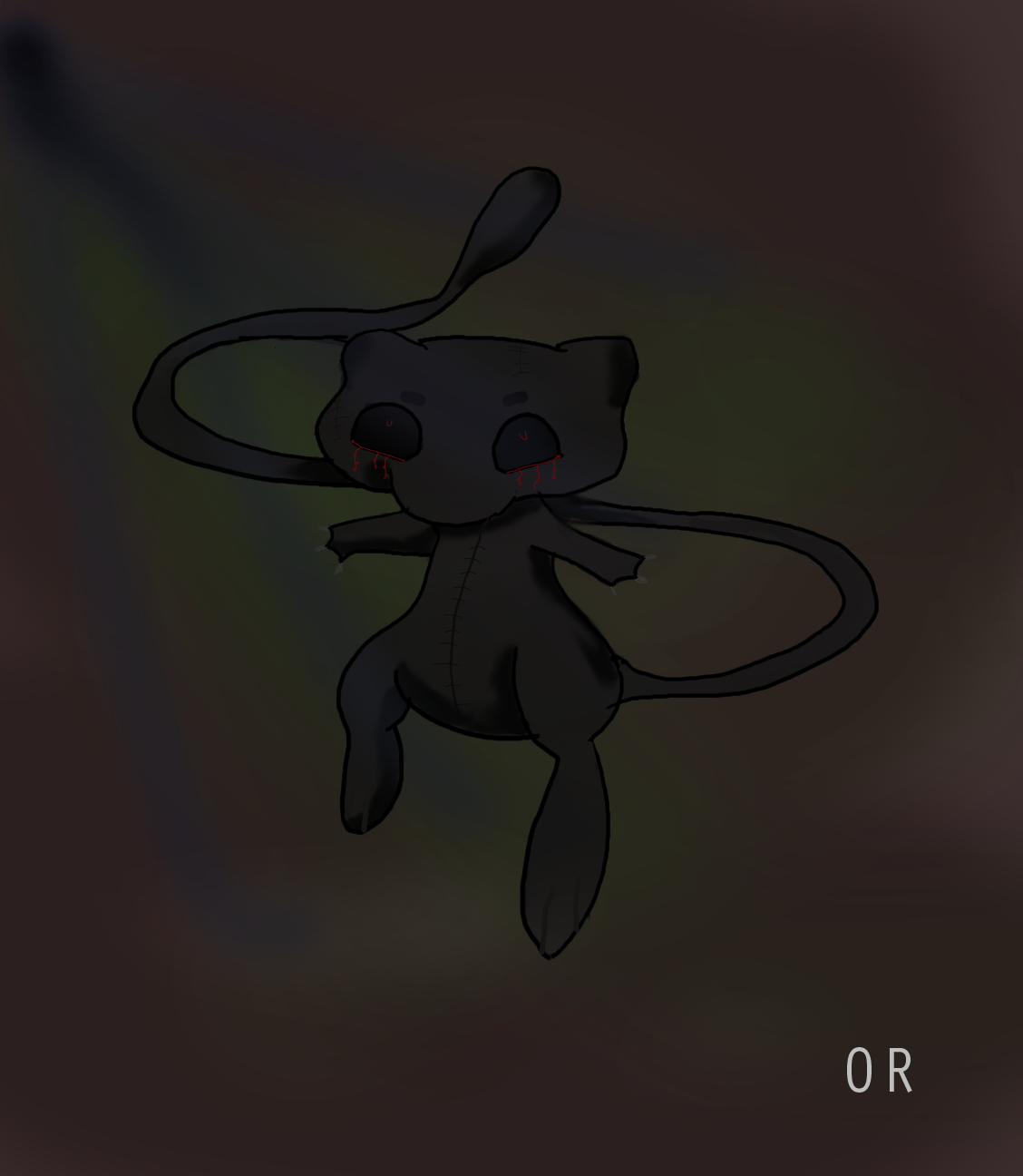 creepy mew paint by skippy123456 on DeviantArt