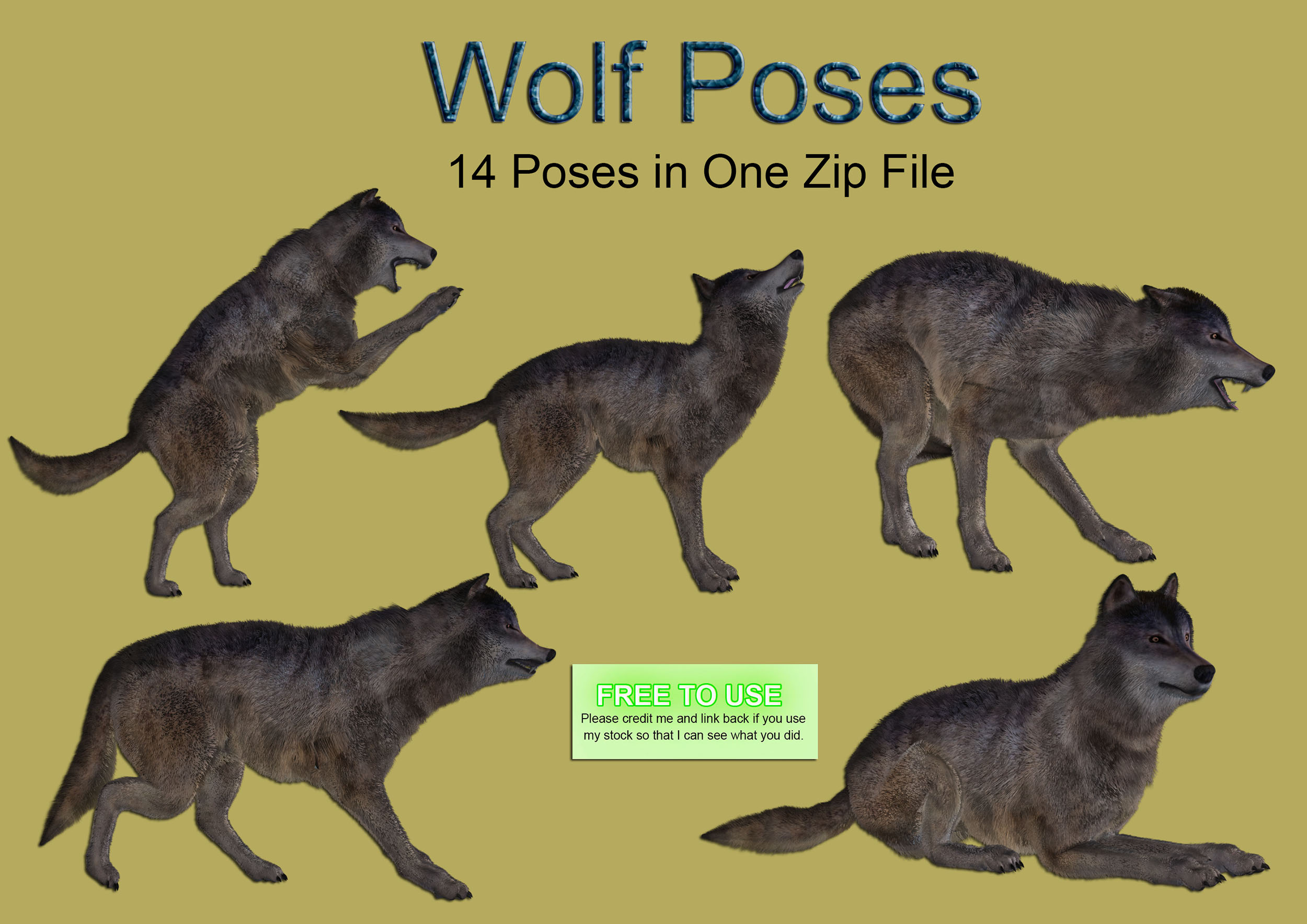 Wolf Poses PNG Stock Pack by Roy3D on DeviantArt