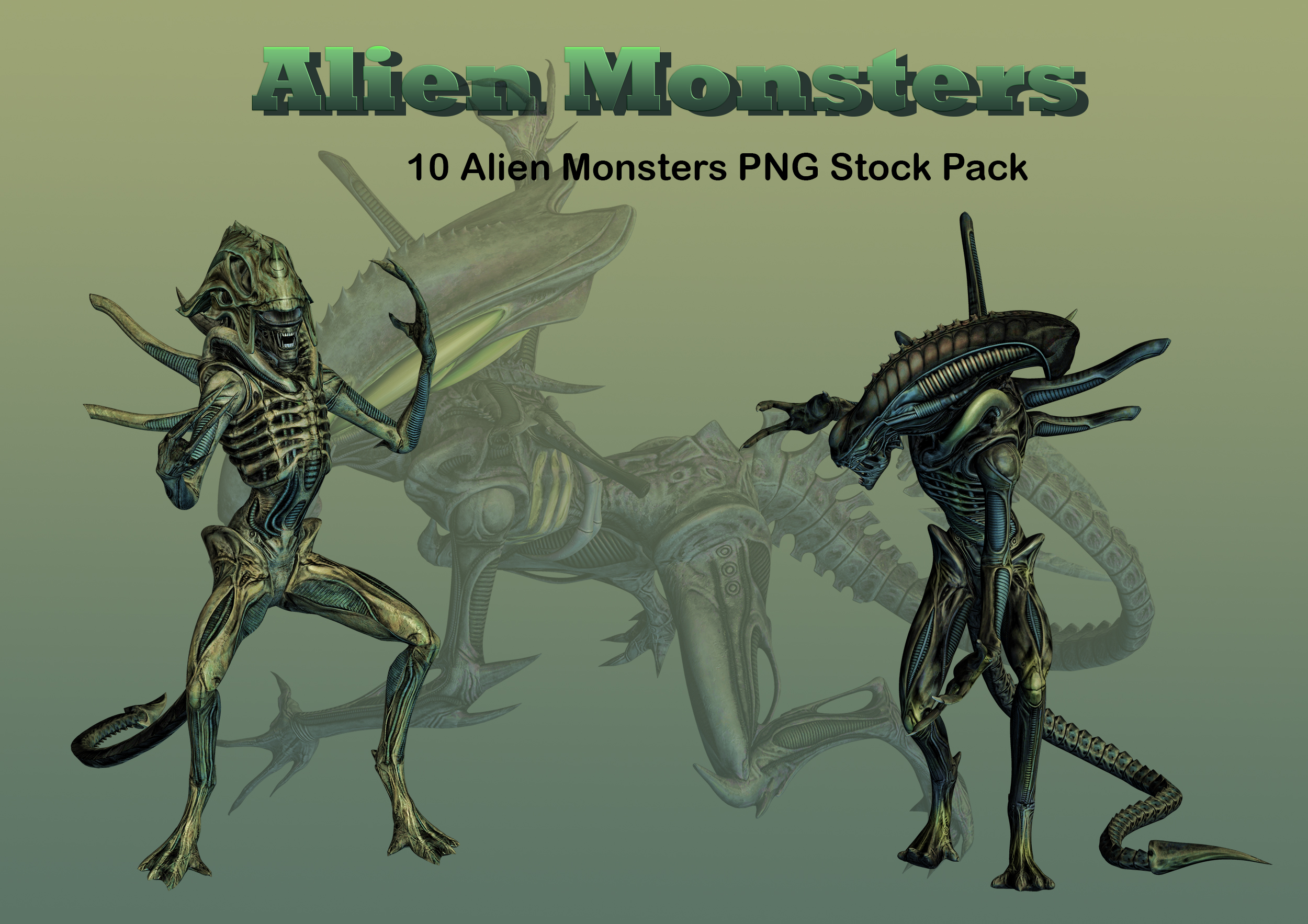 Alien Monsters PNG Stock Pack by Roy3D on DeviantArt