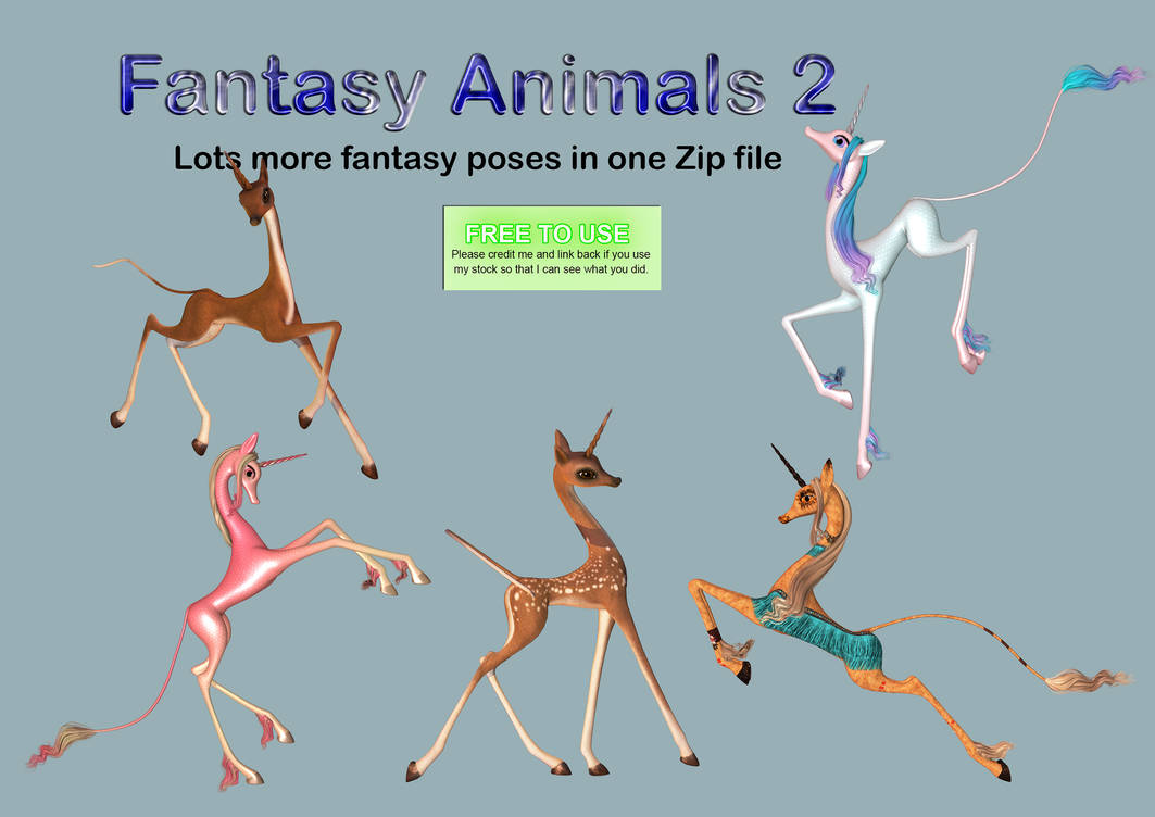 Fantasy Animals 2 PNG Stock Pack by Roy3D on DeviantArt