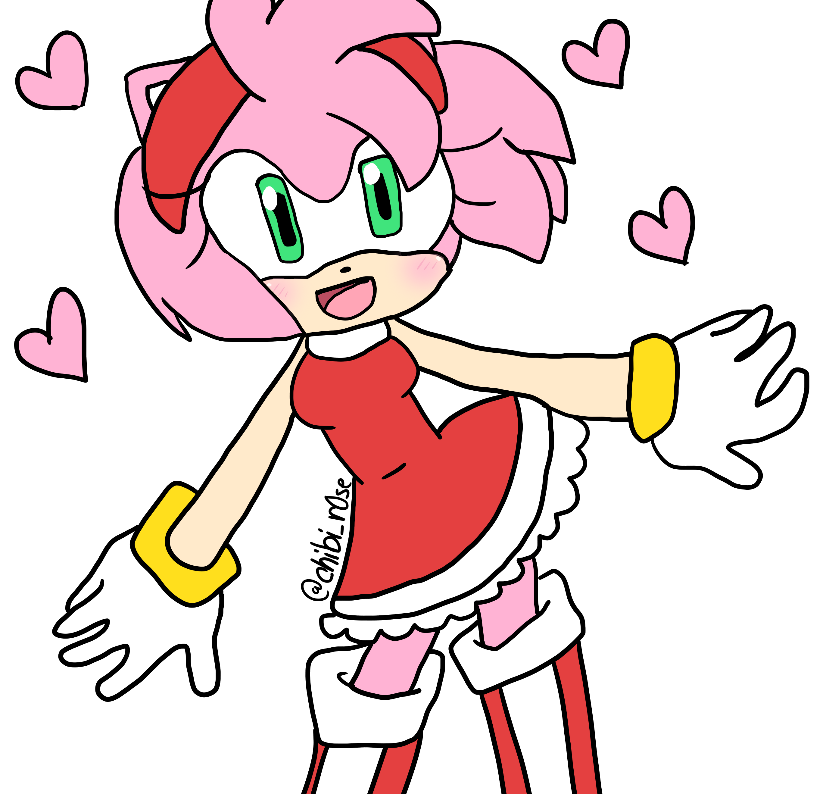 A Happy Little Rose - Amy Rose Fan Art by chibi-r0se on DeviantArt