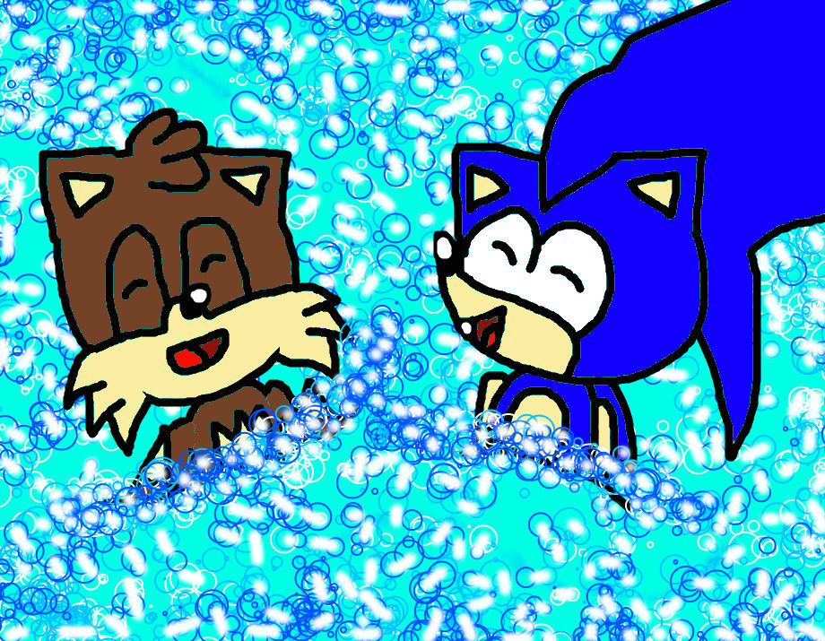aoStH Baby Sonic and Tails: Bath time by sweetheart1012 on DeviantArt