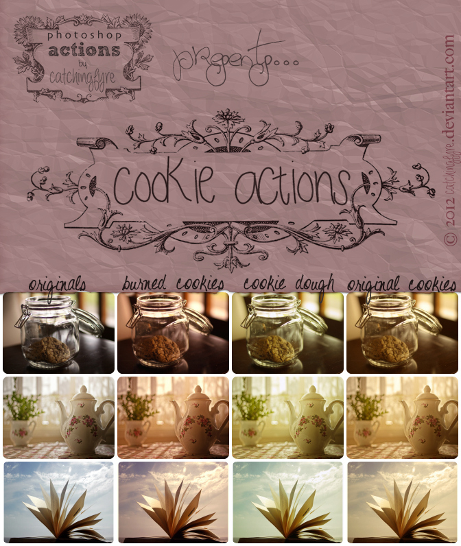 Cookie Photoshop Actions by catchingfyre on DeviantArt