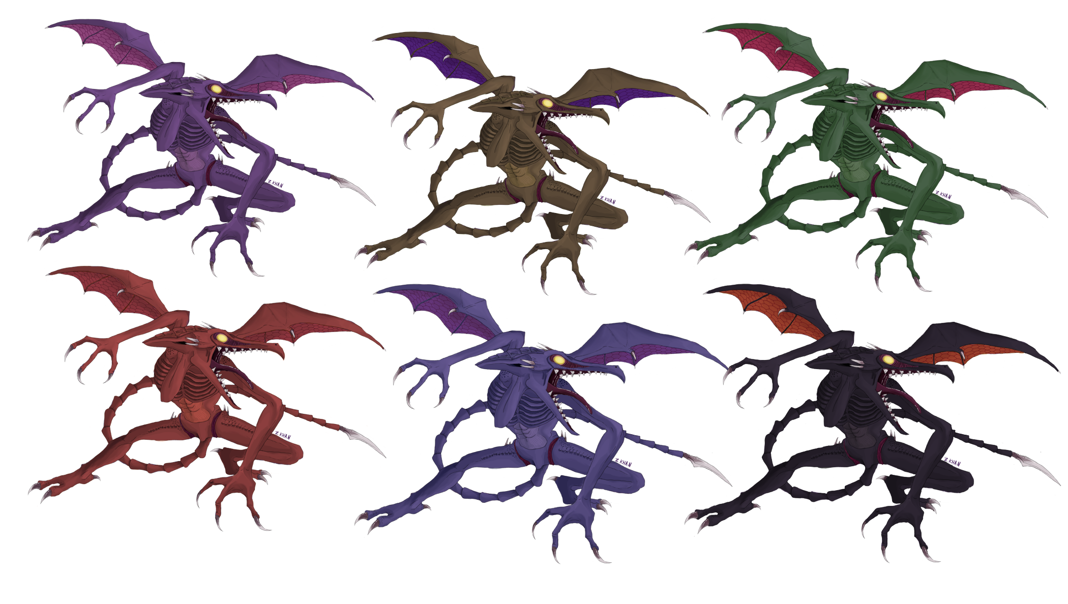 SSB Ultimate: Ridley Skins by EyeSicle on DeviantArt