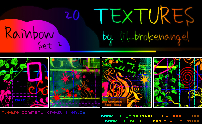 Textures - Rainbow Set 2 by lilbrokenangel on DeviantArt